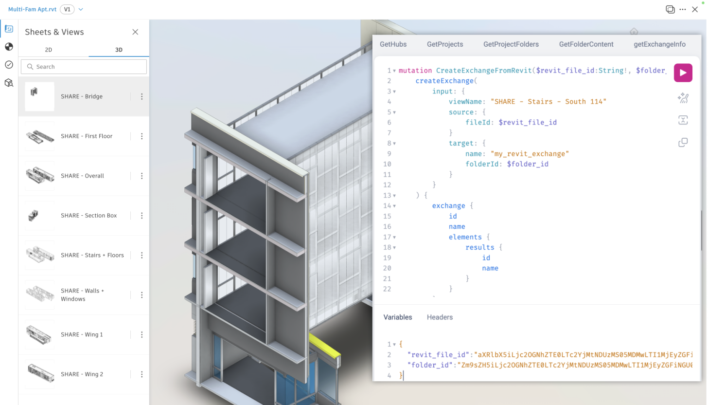 Creating Data Exchanges using GraphQL API | Autodesk Platform Services